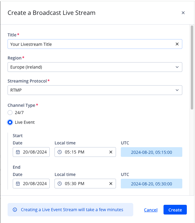 How to create a livestream in JW Player – VidApp Help Center